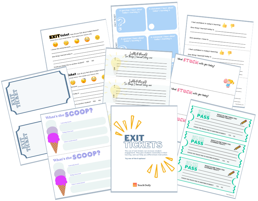 Exit Tickets at Teach Daily